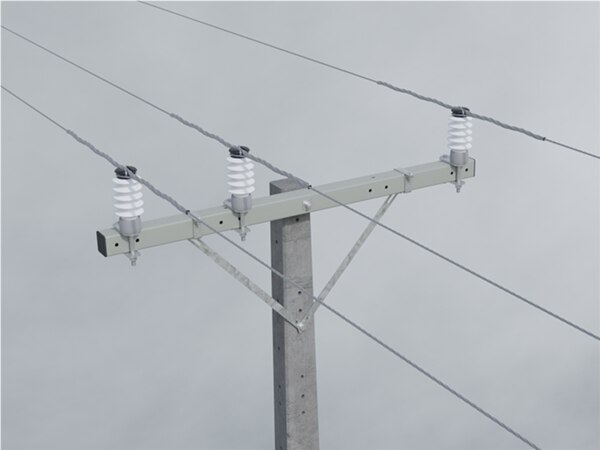 Galvanised Insulator Clamp for Composite Cross Arms