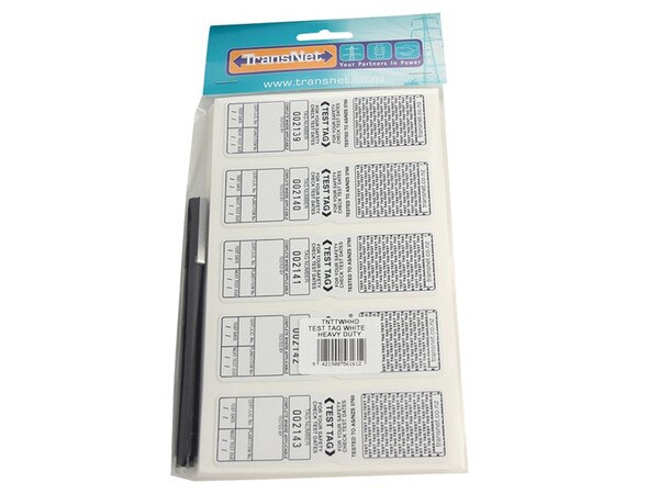 Heavy Duty Appliance Test Tags