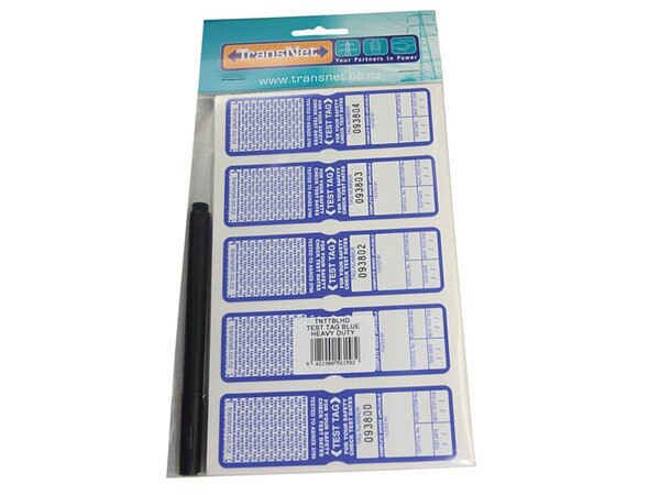 Heavy Duty Appliance Test Tags