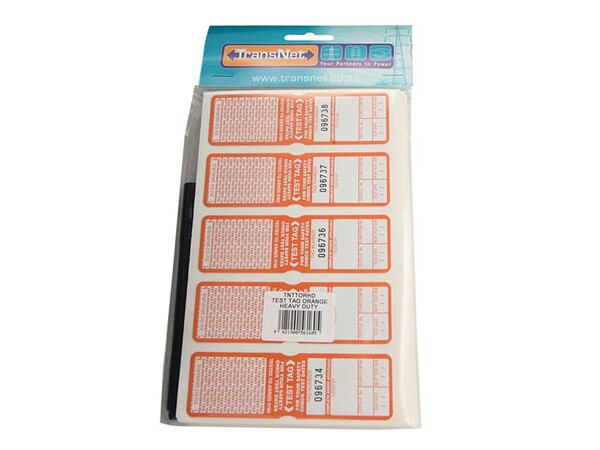 Standard Appliance Test Tags