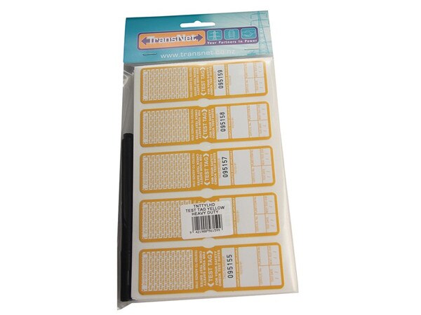 Standard Appliance Test Tags