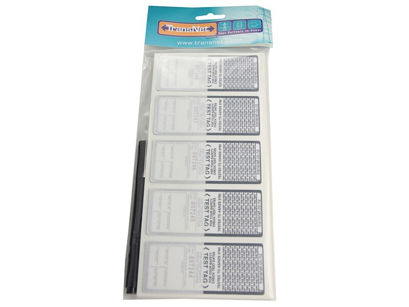 Standard Appliance Test Tags