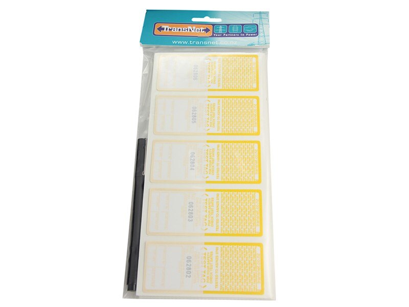 Standard Appliance Test Tags